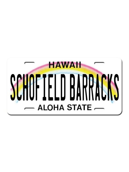 Accents | Schofield Barracks Hawaii Rainbow Vanity Novelty Aluminum ...